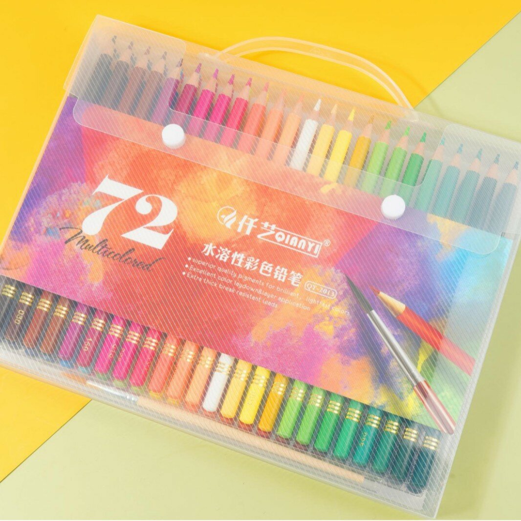 180 цветов масляных цветных карандашей Qianyi, 72 цвета водорастворимых цветных карандашей для детей, начинающих, учеников начальной школы, карандаши для рисования