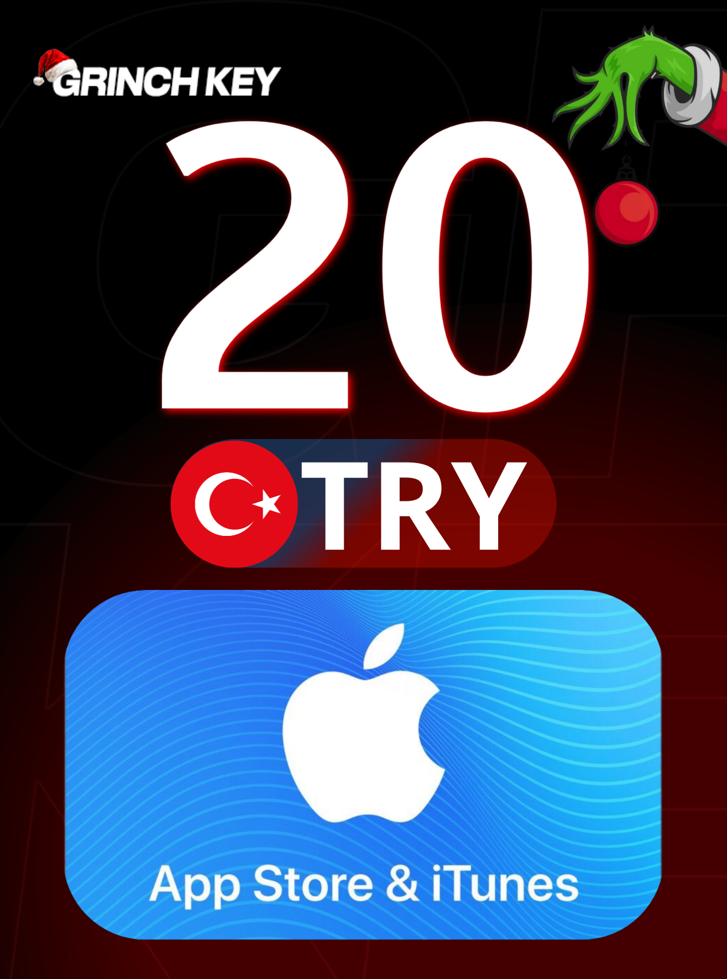 Подарочная карта Apple | Пополнение App Store&iTunes (Apple ID) | Турция (TRY) | на 20 Турецких Лир (Turkey)