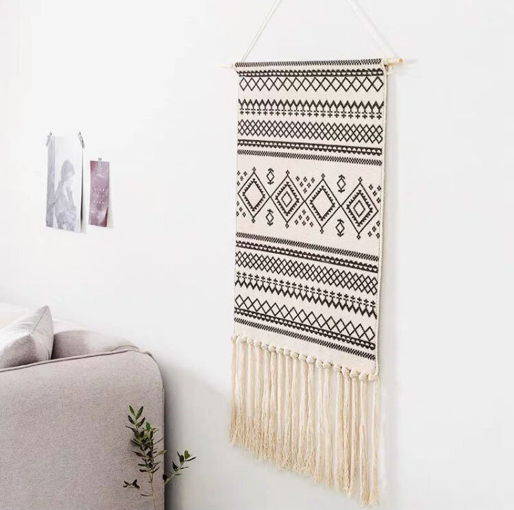 Индийская ручная ткань с кисточками для декора гостевого дома, скандинавский стиль, ткань для подвешивания электрического счетчика, фоновая ткань для спальни