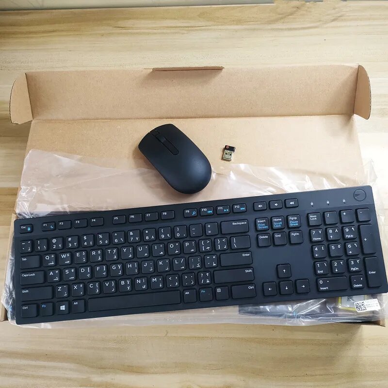 Беспроводная клавиатура и мышь Dell KM636 с арабской раскладкой