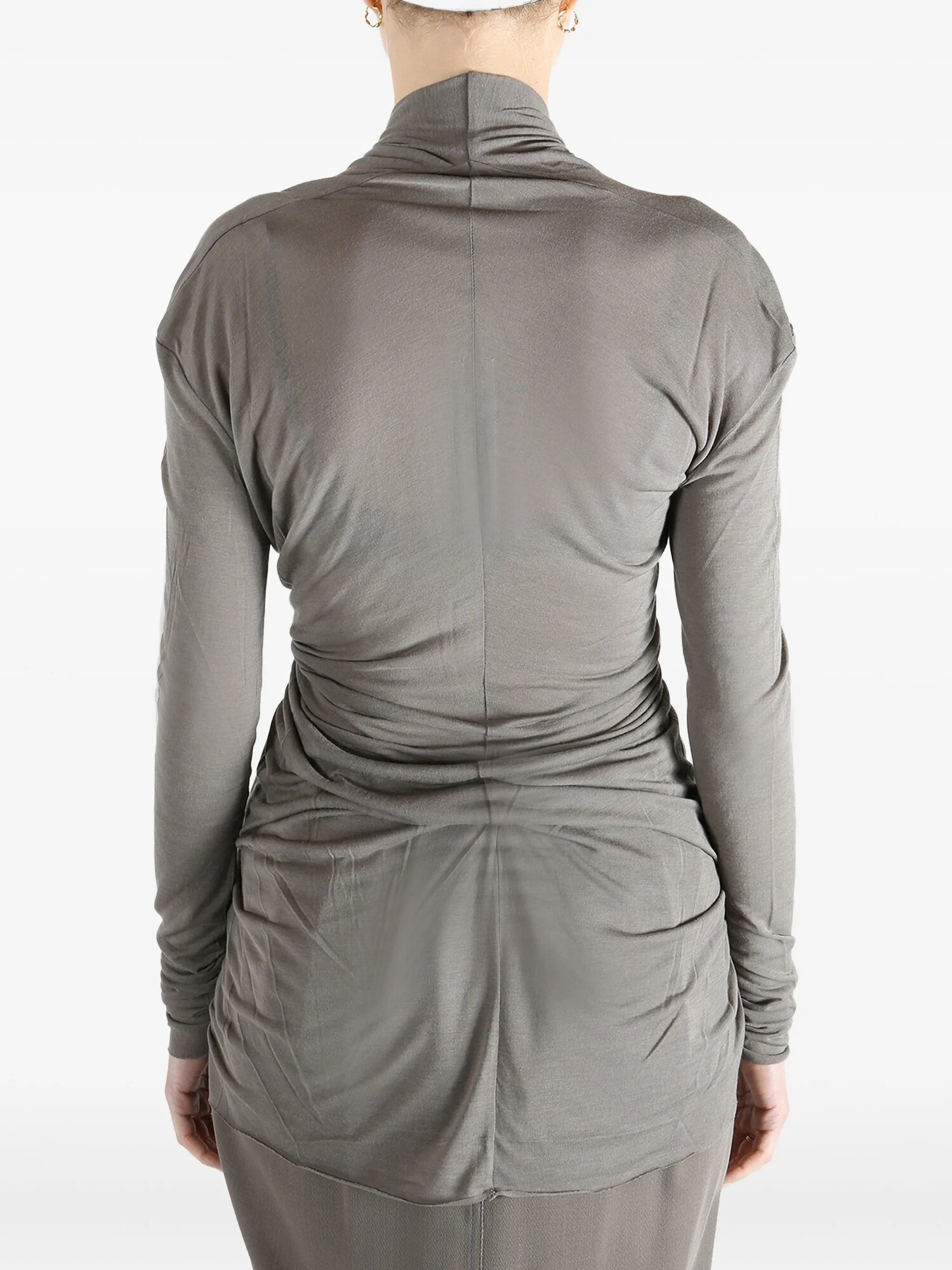 Топ Rick Owens Draped top, размер 40, серый — фото 1