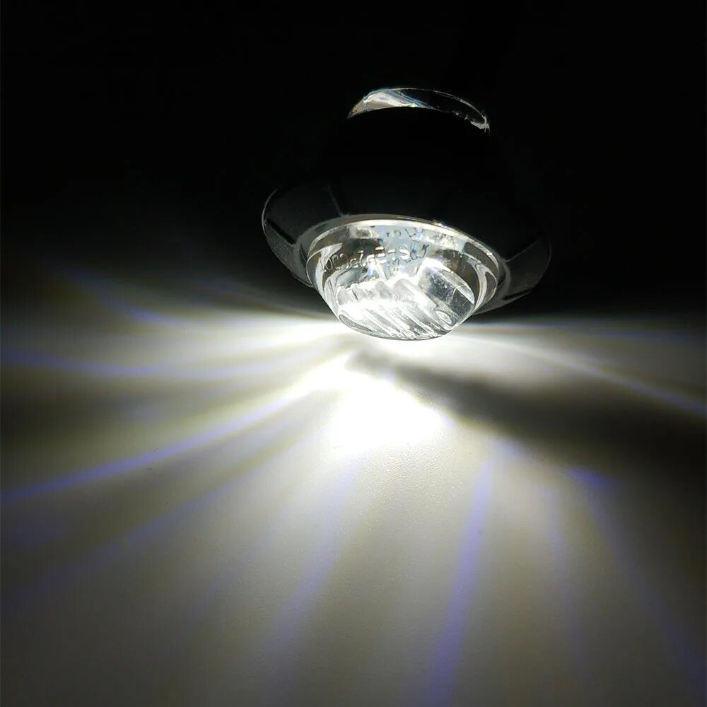 2 шт, водонепроницаемые круглые габаритные огни для грузовиков, 12 В, 3 светодиода, 3/4 2x White