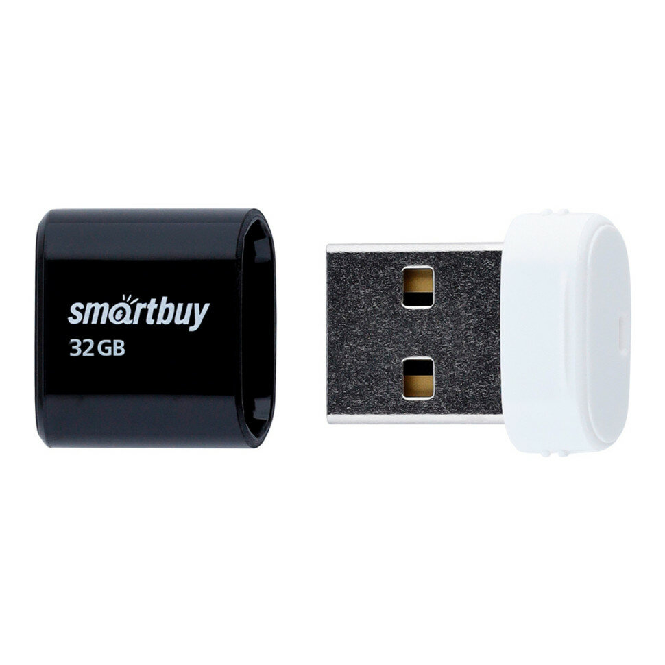 Память Smart Buy "Lara" 32GB, USB 2.0 Flash Drive, черный, 225763
