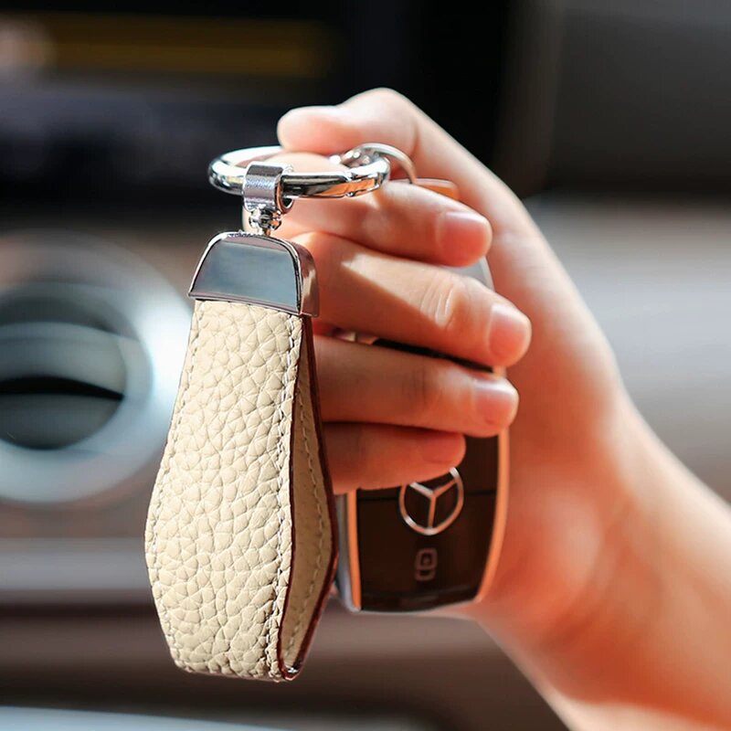 Брелок для ключей от машины для мужчин, высококачественный брелок-подвеска в форме подковы, кожаный брелок для ключей