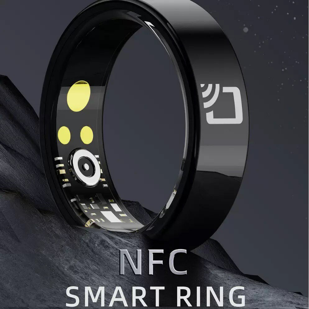 Кольцо здоровья CCIT, керамическое, чёрное, водонепроницаемое, с NFC, IP68