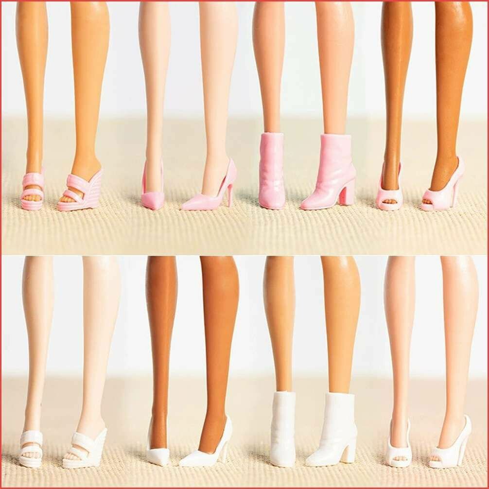 8 пар кукольных туфель на высоком каблуке 29 см, подходящих для куклы Барби463