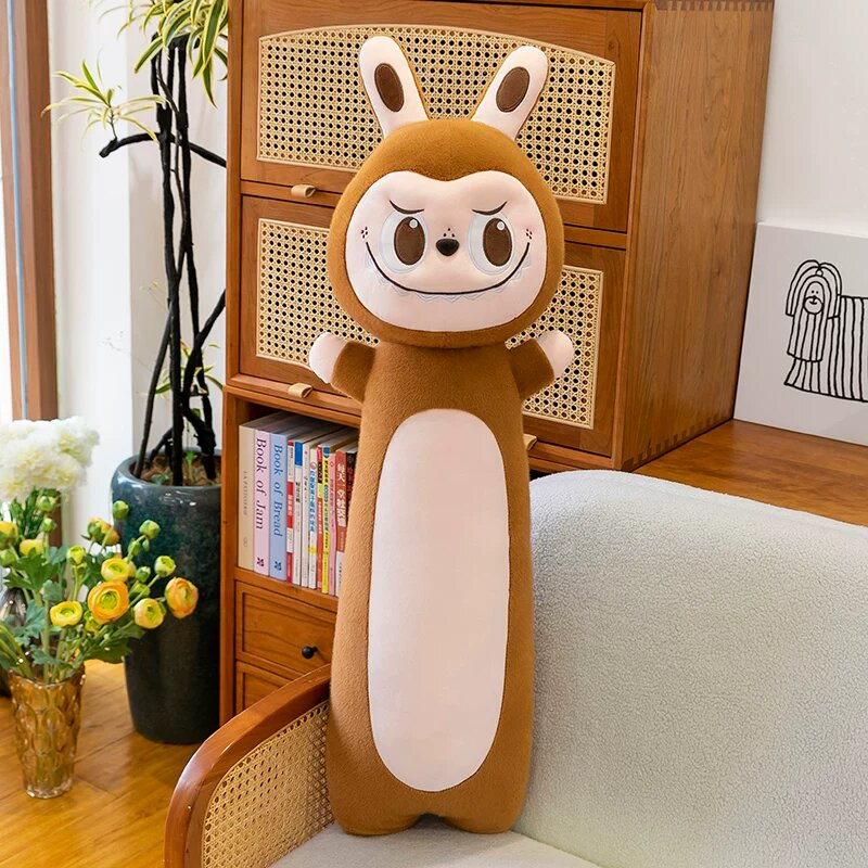 Коричневая игрушка-подушка с боковым сном, крупная длинная плюшевая кроликовая игрушка для девочек, 130 см большой