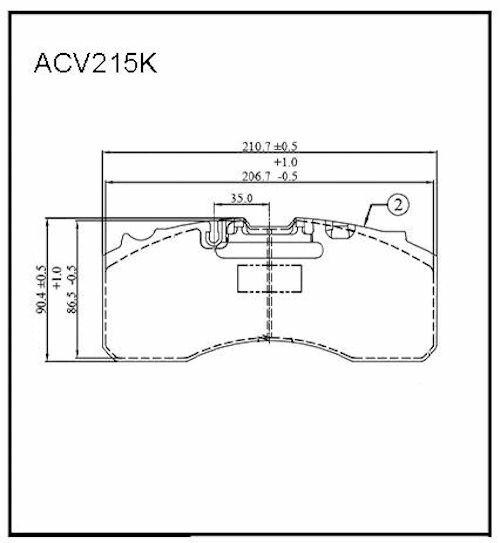 Тормозные колодки задние на BPW TS2 3709