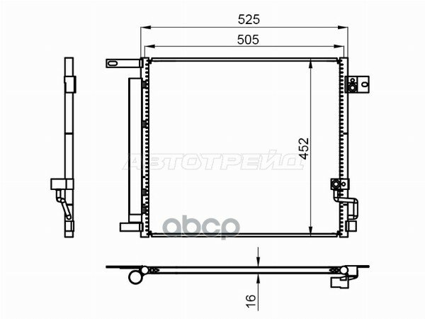 Радиатор кондиционера Hummer H3 05-10 Sat арт. ST-HM01-394-0