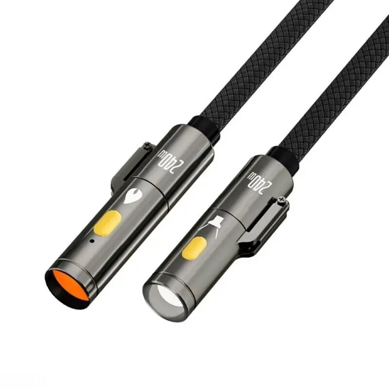 USB-C кабель 240 Вт с подсветкой, 1.2м