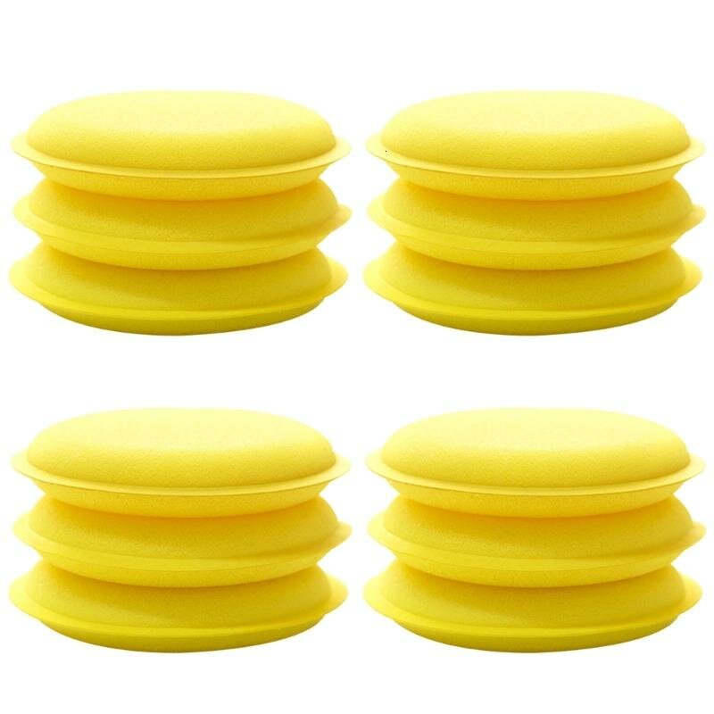 Круглые губки для полировки автомобиля, 12 шт.