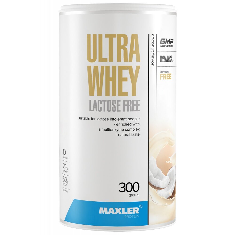 Протеин сывороточный Maxler Germany Ultra Whey, 300 г / Lactose Free, Вкус Coffee / Кофе