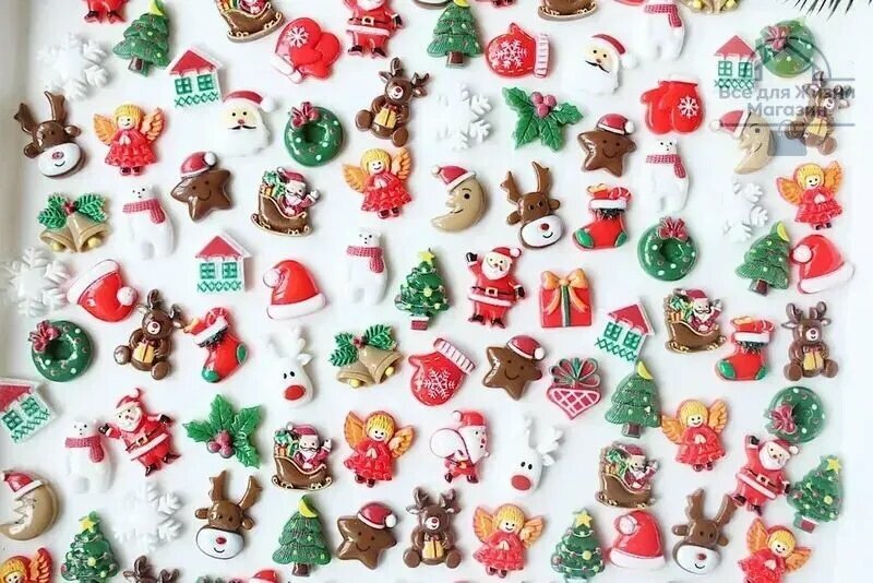 Шармики для слайма, новогодний , 100 штуки