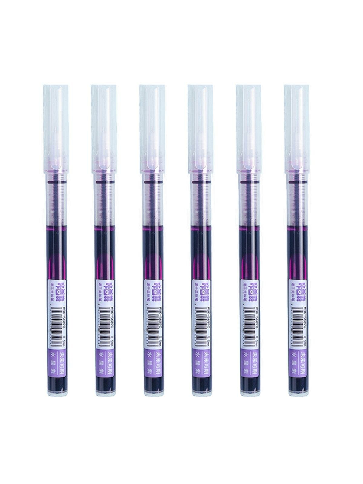 6 шт./упак. Шариковые ручки-роллеры с быстросохнущими чернилами толщиной 0,5 мм