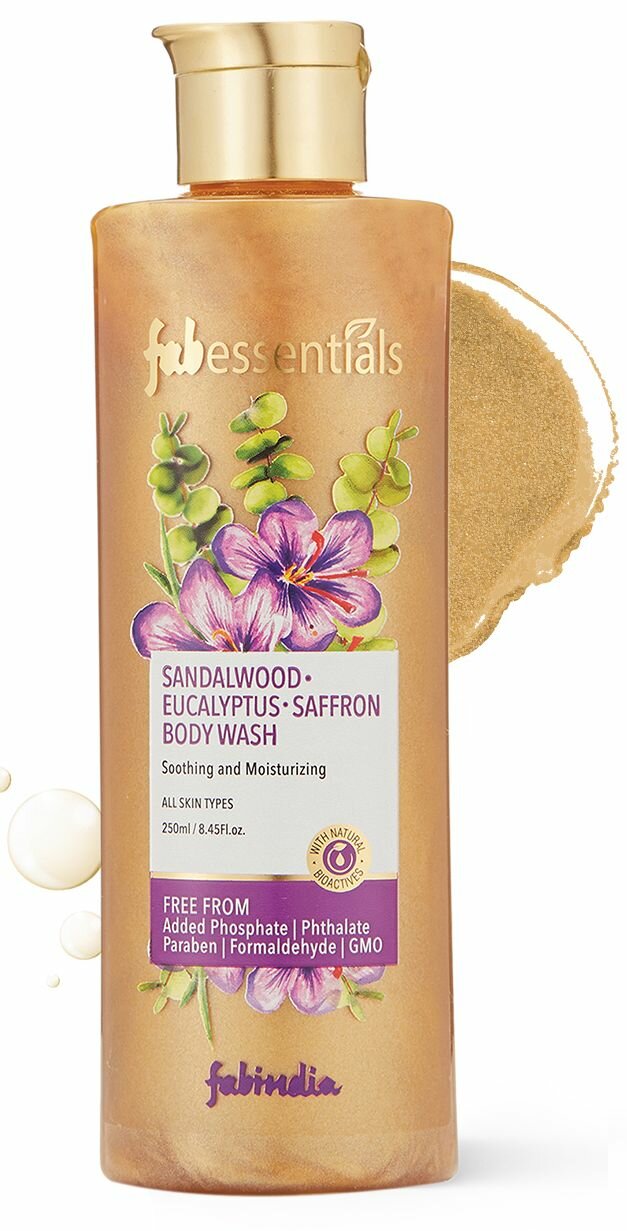 Гель для душа сандал, эвкалипт, шафран Fabessentials Body Wash 250 мл
