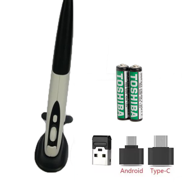 Бесшумная беспроводная мышь в форме ручки, эргономичная конструкция, универсальная для настольных компьютеров,