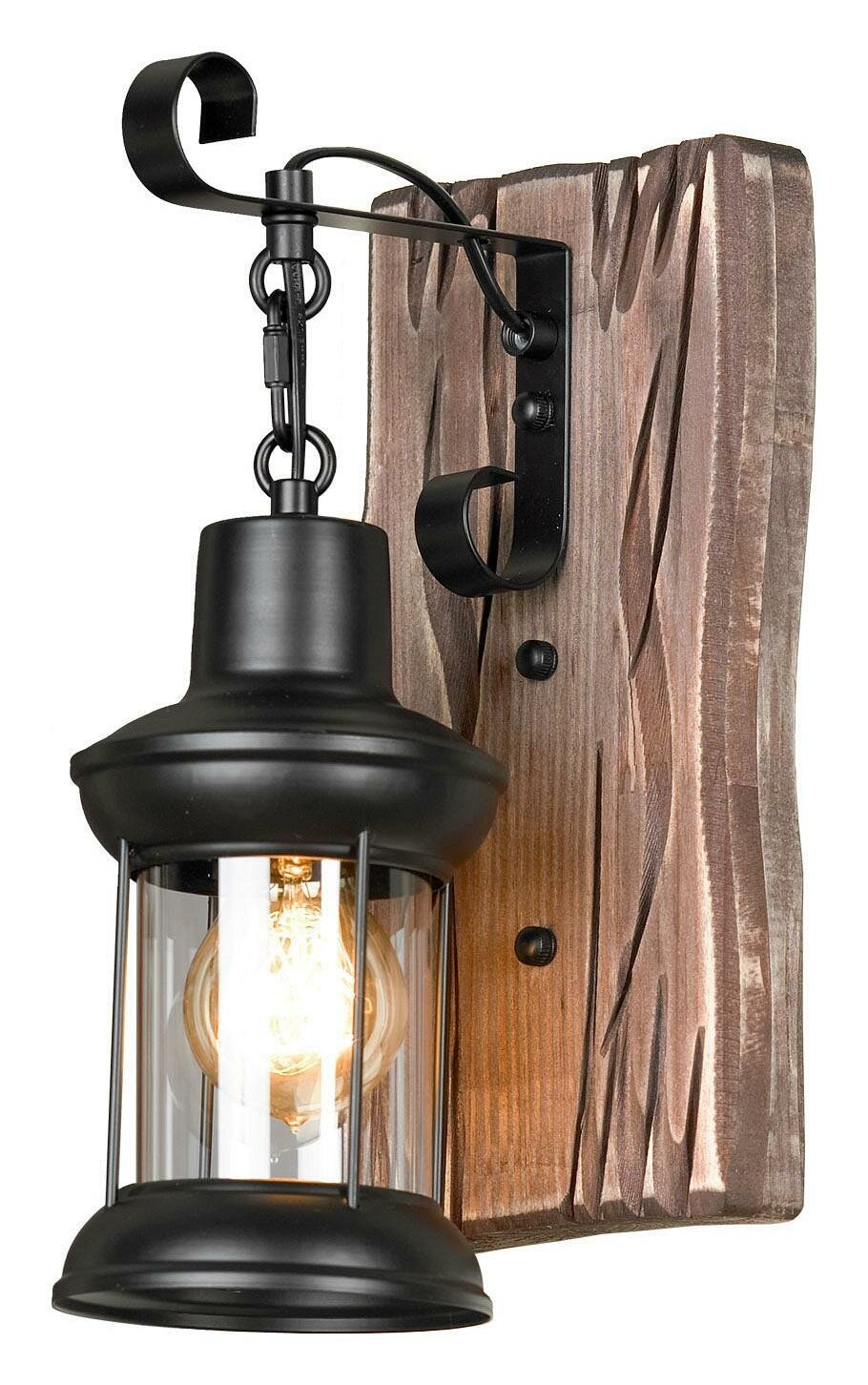 Бра Lussole MIDLAND LSP-8979 цвет коричневый, черный На монтажной пластине Модерн