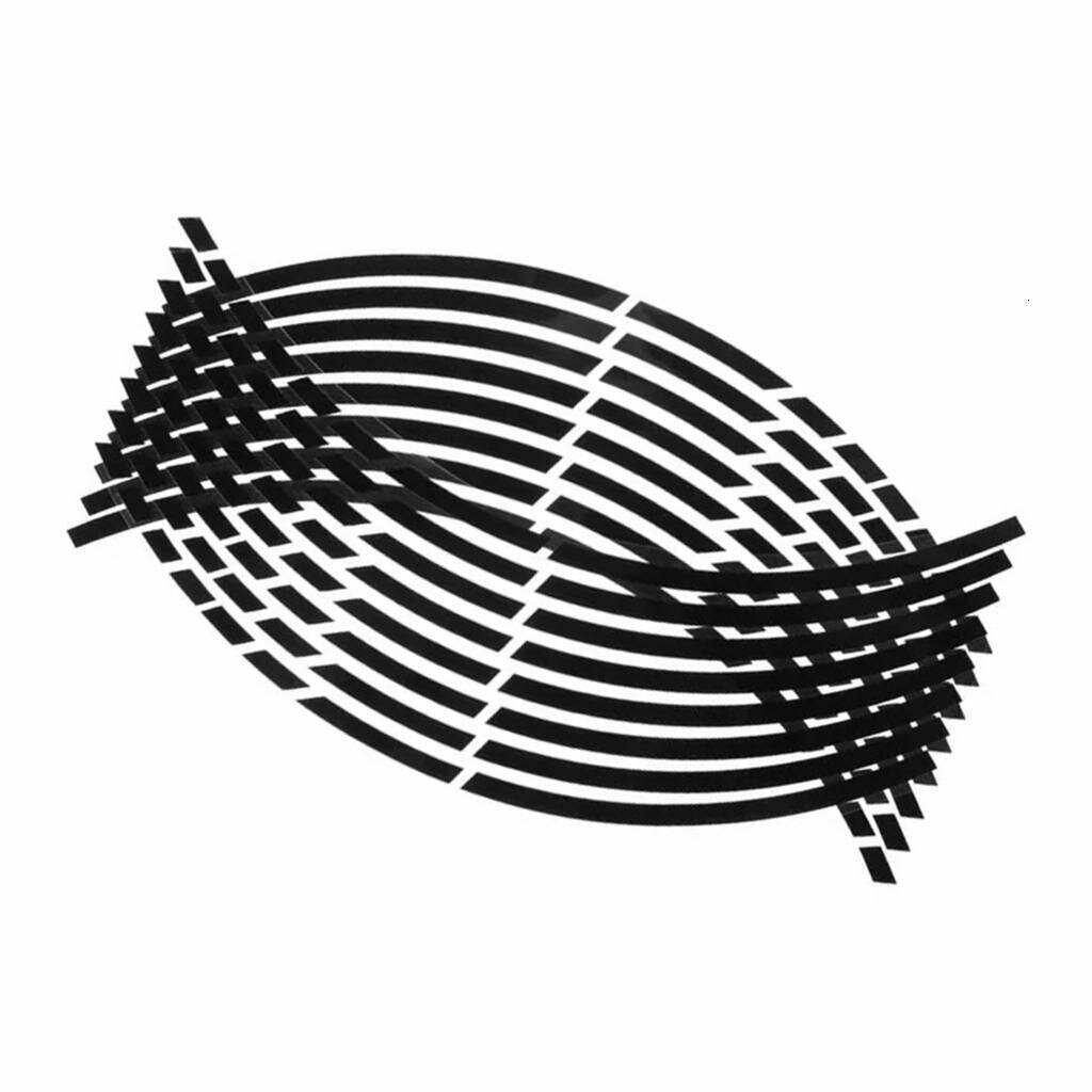 Наклейка-отражатель для обода колеса 17-18 дюймов, Черный