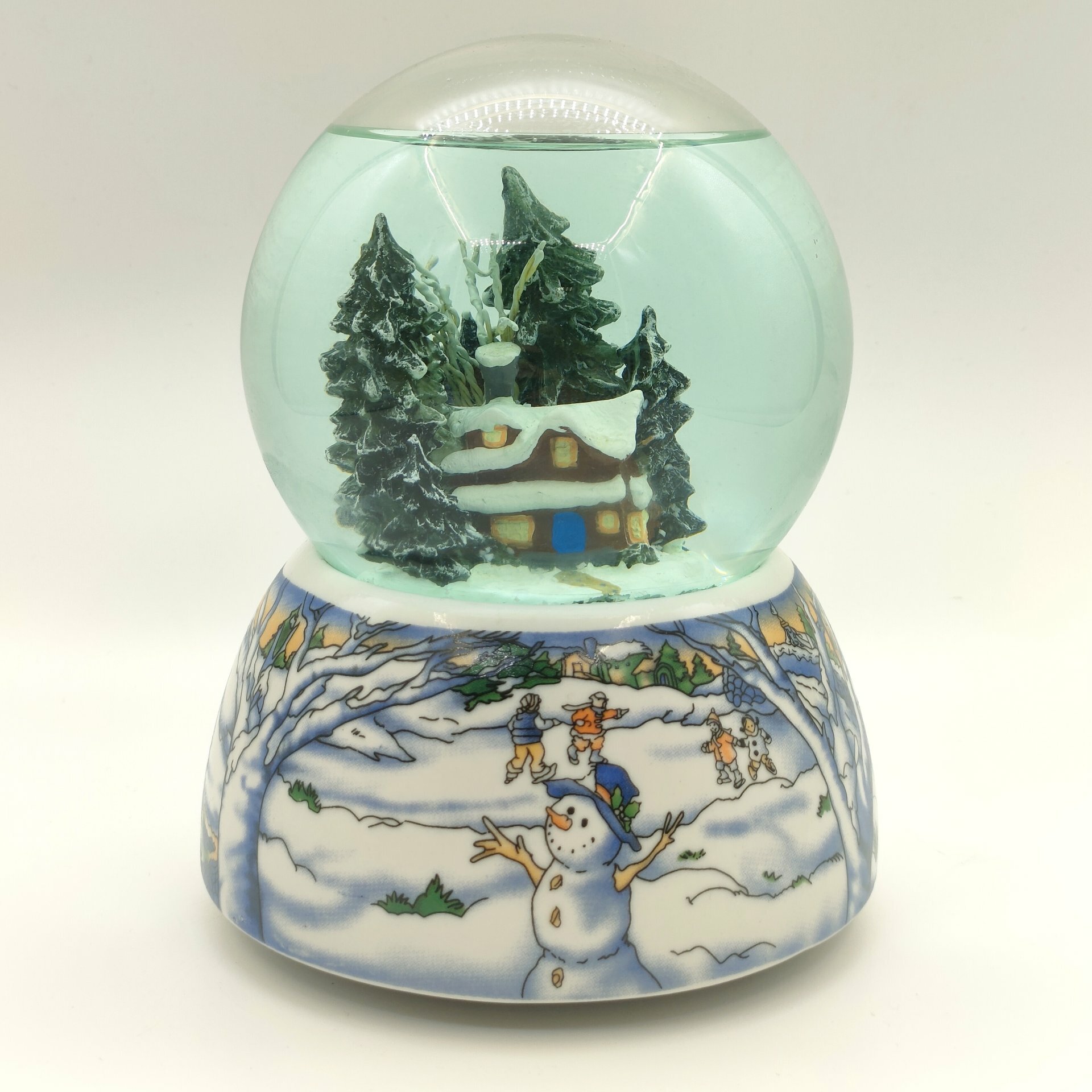 Шар музыкальный "Зима", фарфор, деколь, металл, пластик, стекло