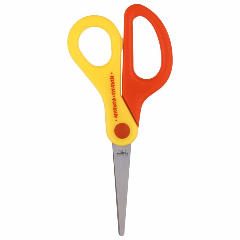 12 шт. Ножницы детские Мульти-Пульти "Приключения Енота" 13,5см, с линейкой, ассорти, европодвес