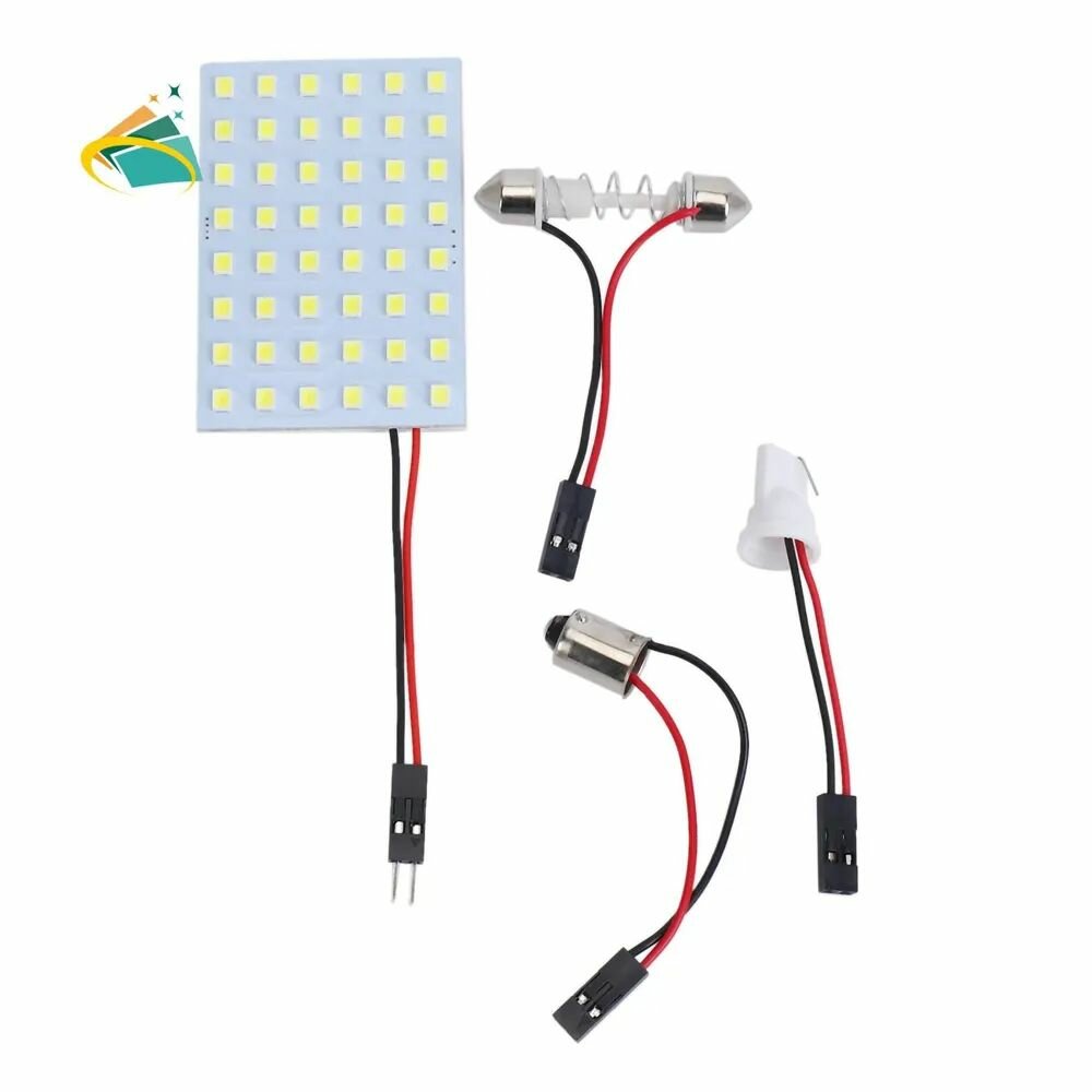 (R V Z H) Белая 1210 SMD 48 светодиодная панель освещения купола салона автомобиля с гирляндой T10 BA9S