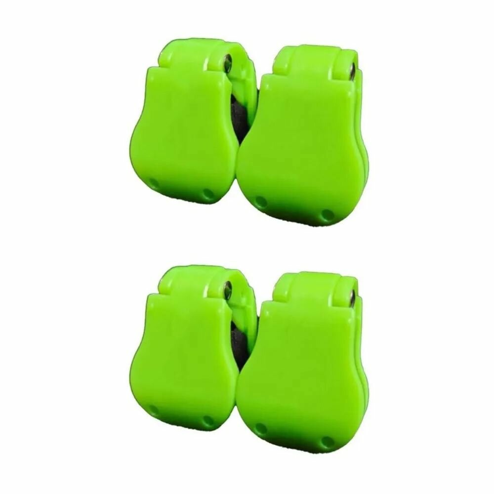 Прочный зажим для удилищ с мягким слоем, предотвращающим скольжение, безопасный аксессуар для рыбалки, Зеленый - 2 пары