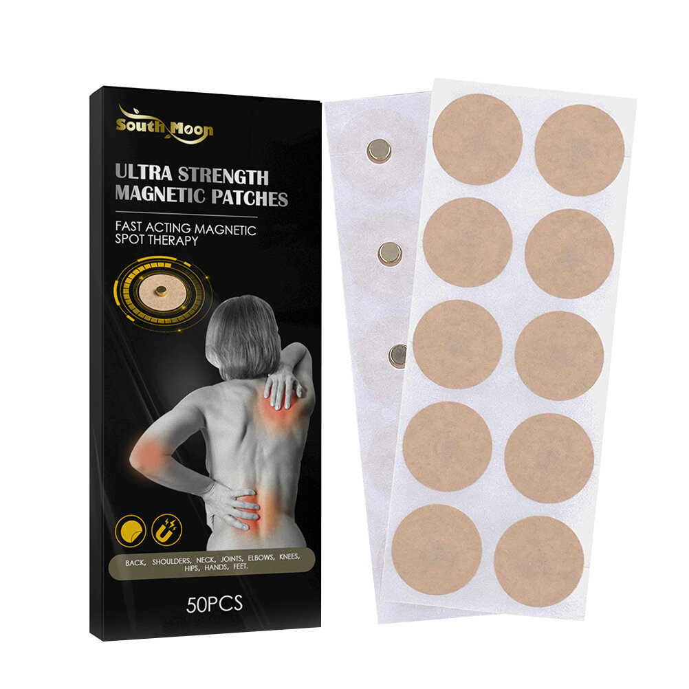 50 Pcs Magnetic Acupressure Patches Waterproof Breathable for Back Shoulders Neck Joints Elbows Knees