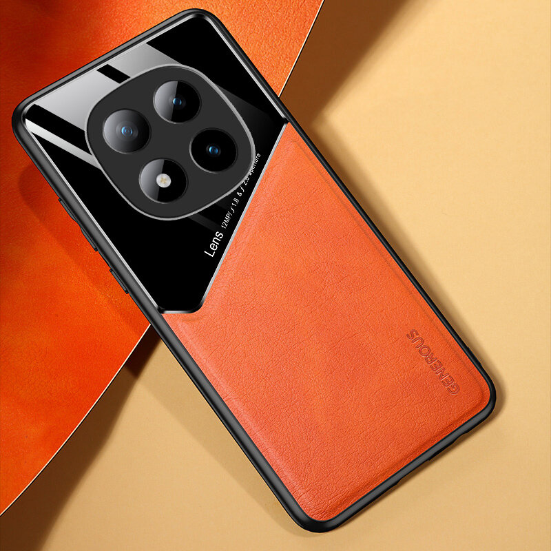 Кожа чехол для Xiaomi POCO M8 5G/ POCO M8 (5G), Магнитное притяжение внутри противоударный чехол