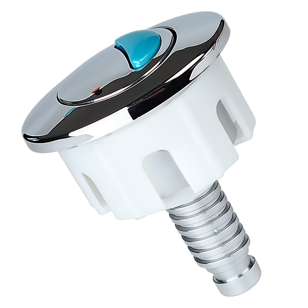 Кнопка управления проводом унитаза-овальная серебристая