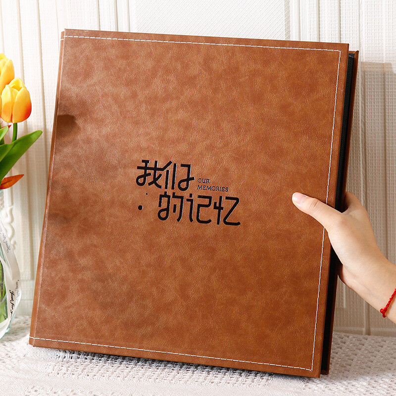6-дюймовый фотоальбом на 1000 фотографий для пары, семейный фотоальбом большой вместимости, памятный альбом, фотоальбом с проложенными страницами, кожаный 5inch