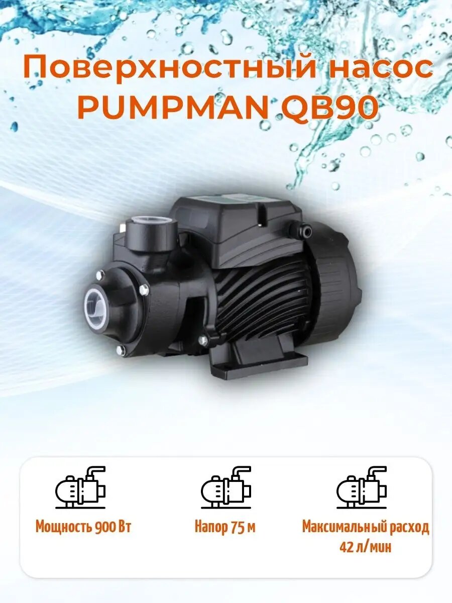 Насос для воды поверхностный QB90
