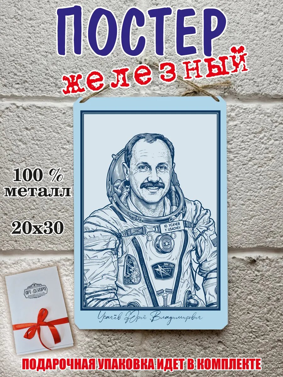 Усачев Юрий портрет железный постер на стену