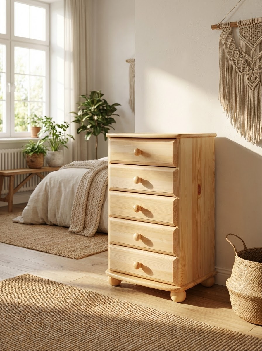 Комод "Вокко" 44x38x74 массив сосны, лак "Дом мебели из сосны" 44-05