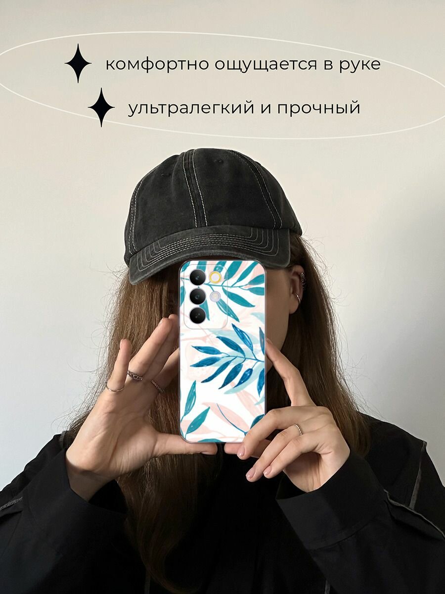 Чехол на Realme C85 / Реалми C85 с принтом Акварельные веточки — фото 1