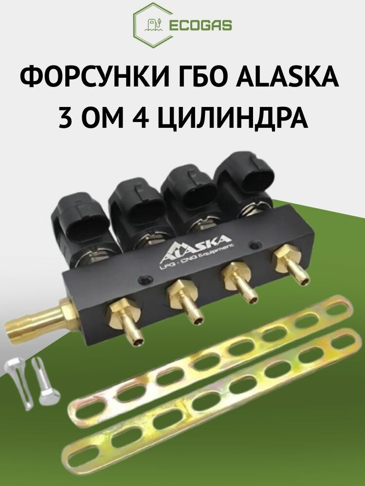 Форсунки ГБО ALASKA 3 Ом 4 цилиндра