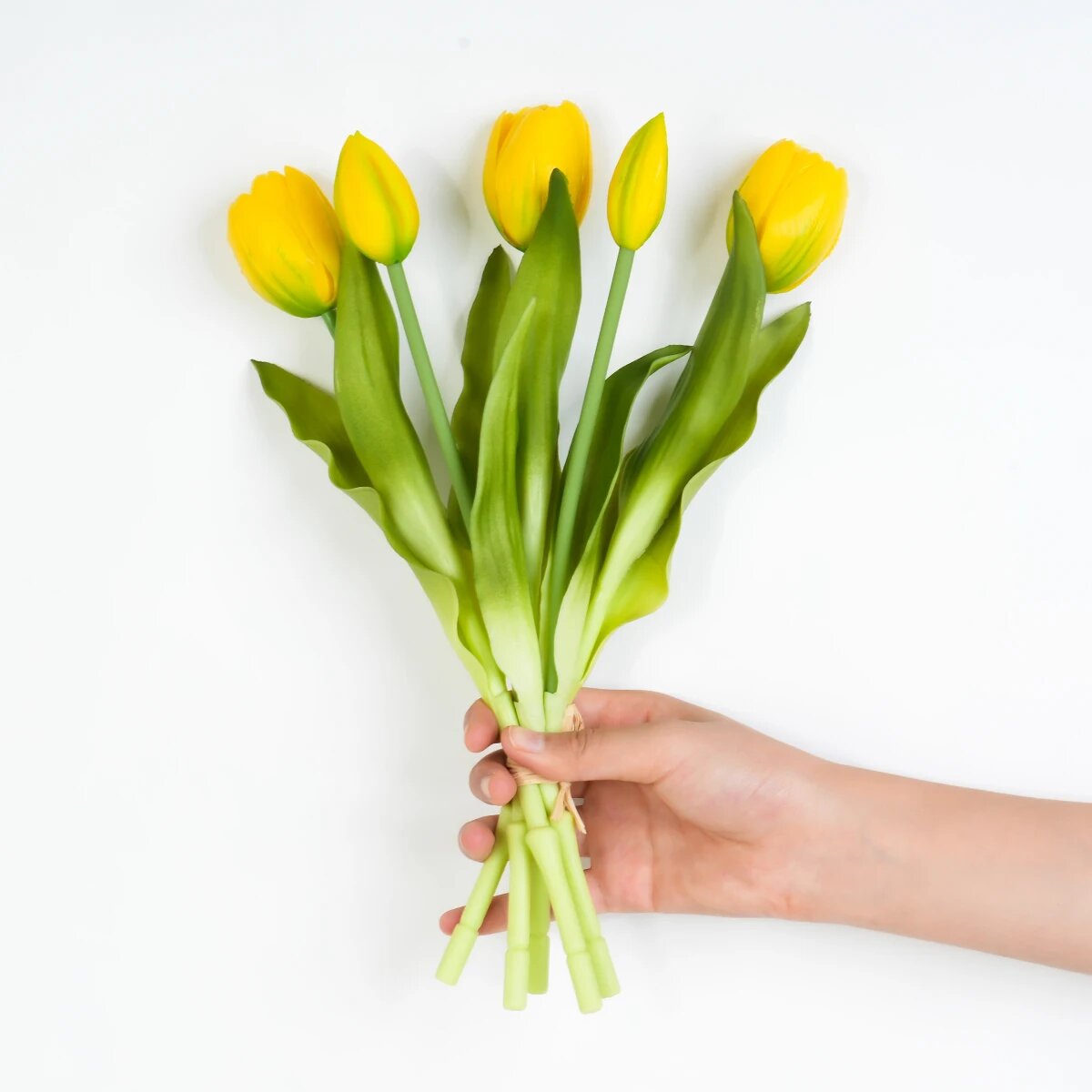Желтые искусственные тюльпаны, 5 штук, Color: Yellow