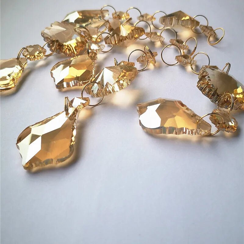 Хрустальные подвески для люстр TZ, 5 шт, шампань