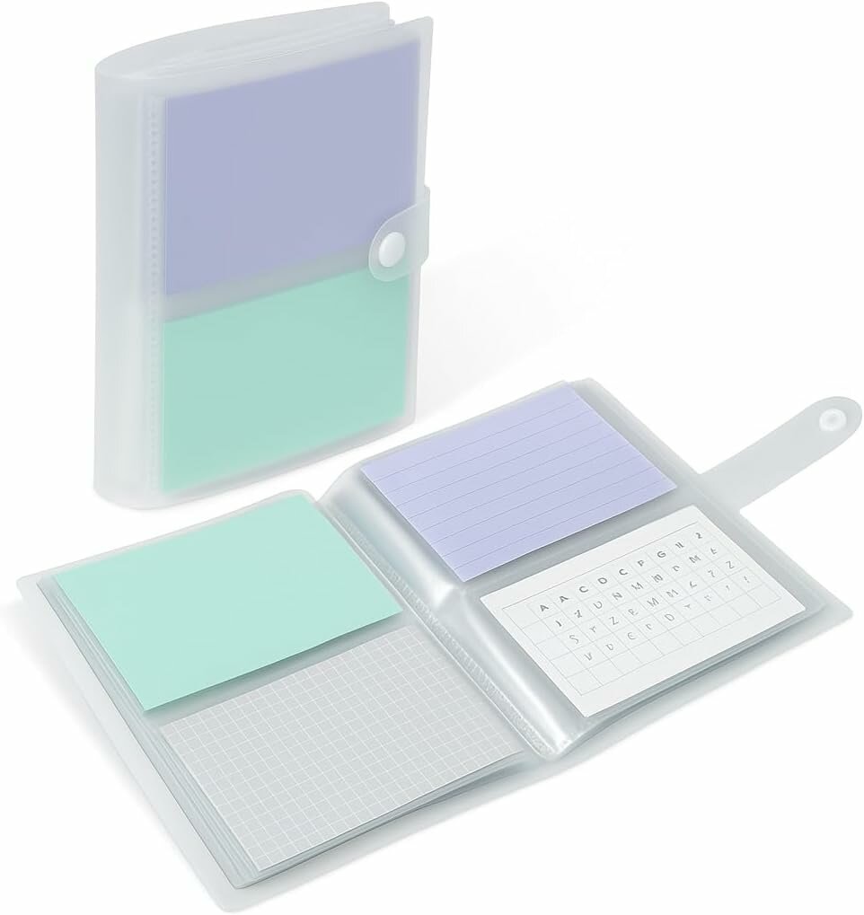 Хранилище для карточек индексов 4x6, Органайзер, Прозрачная книжка для карточек индексов, Папка, Связка для флэш-карт, Защитные чехлы для заметок, 50 листов пластиковых чехлов, Хранит до 200 карт, Альбом для хранения фотографий/карточек индексов