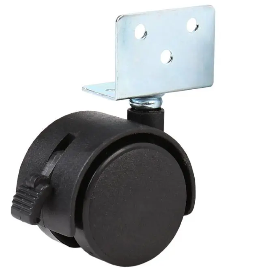 Колесо поворотное с тормозом 40 мм до 30 кг цвет черный