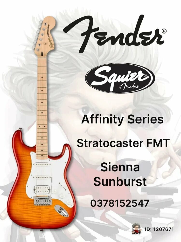 Squier by Fender Электрогитара affinity STRAT 6-струнная 39"