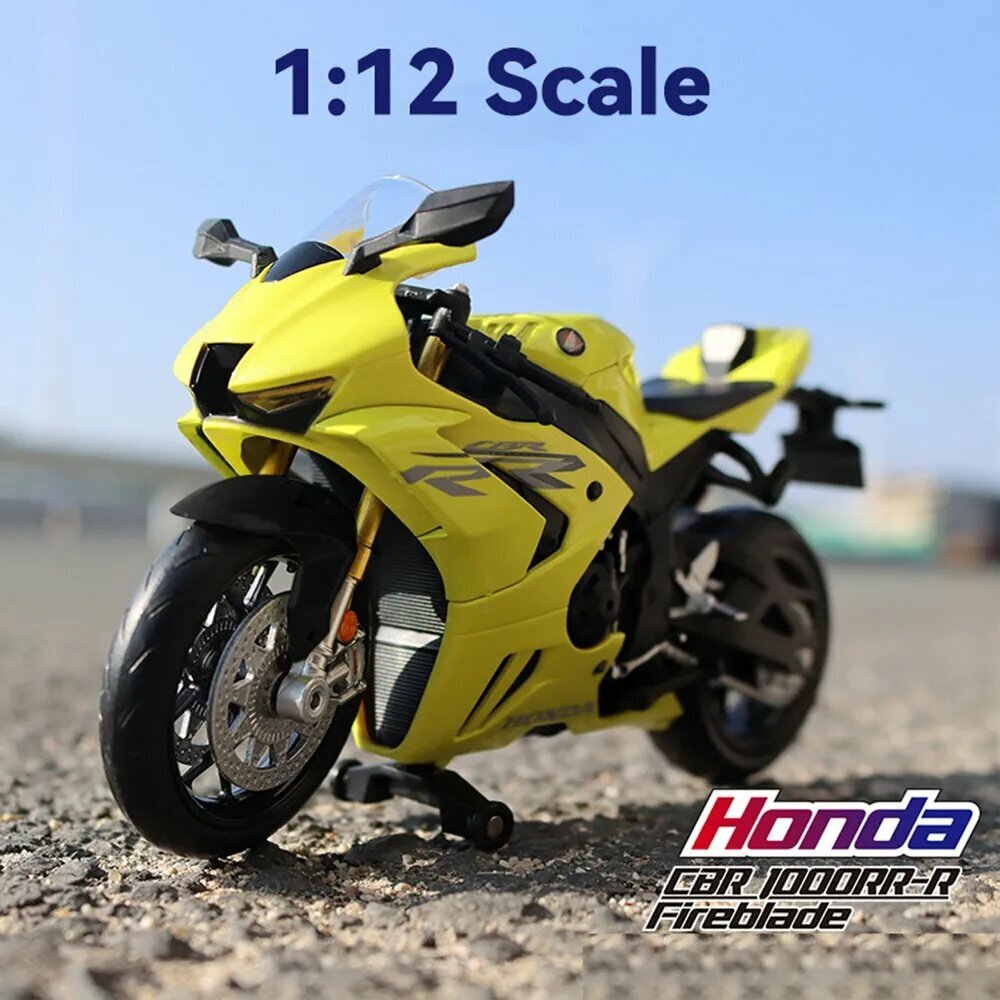 MAKEDA Игрушка детская машинка металлическая Honda CBR 1000RR-R Fireblade 1:12, Модель из сплава Коллекционный автомобиль