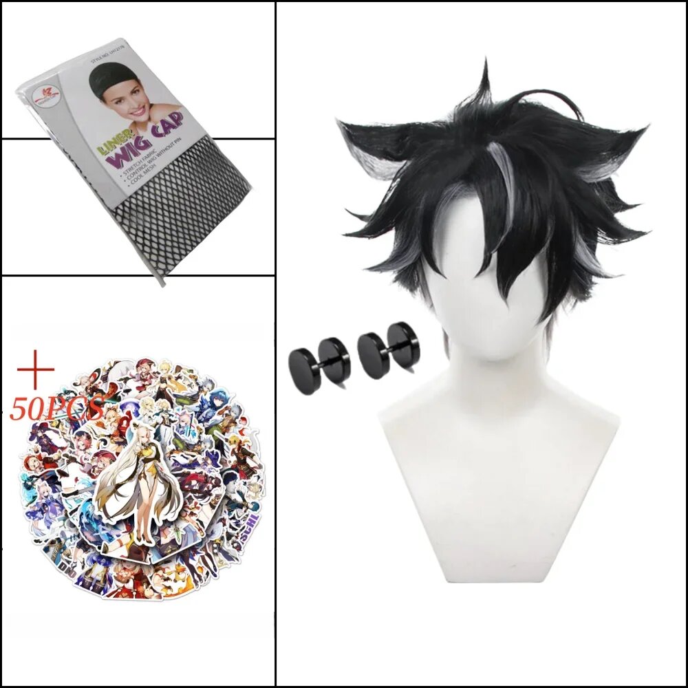 Wriothesley Косплей Костюм Фортеца Мерропода Wriothesley Косплей Парик Полный комплект Хэллоуин Карнавал Рождественская вечеринка Костюмы