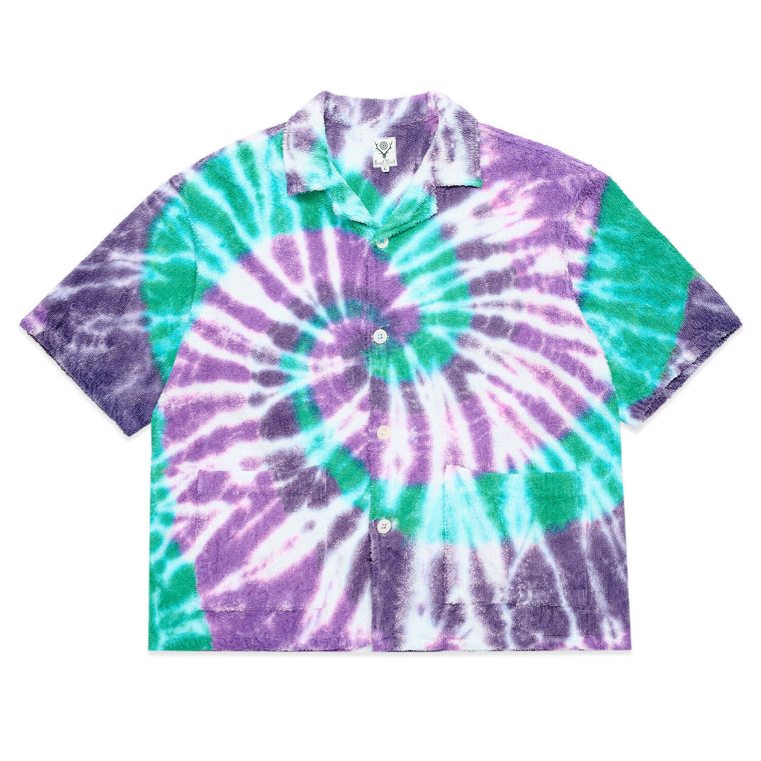 Рубашка РУБАШКА SOUTH2 WEST8 CABANA SHIRT - COTTON PILE TIE DYE