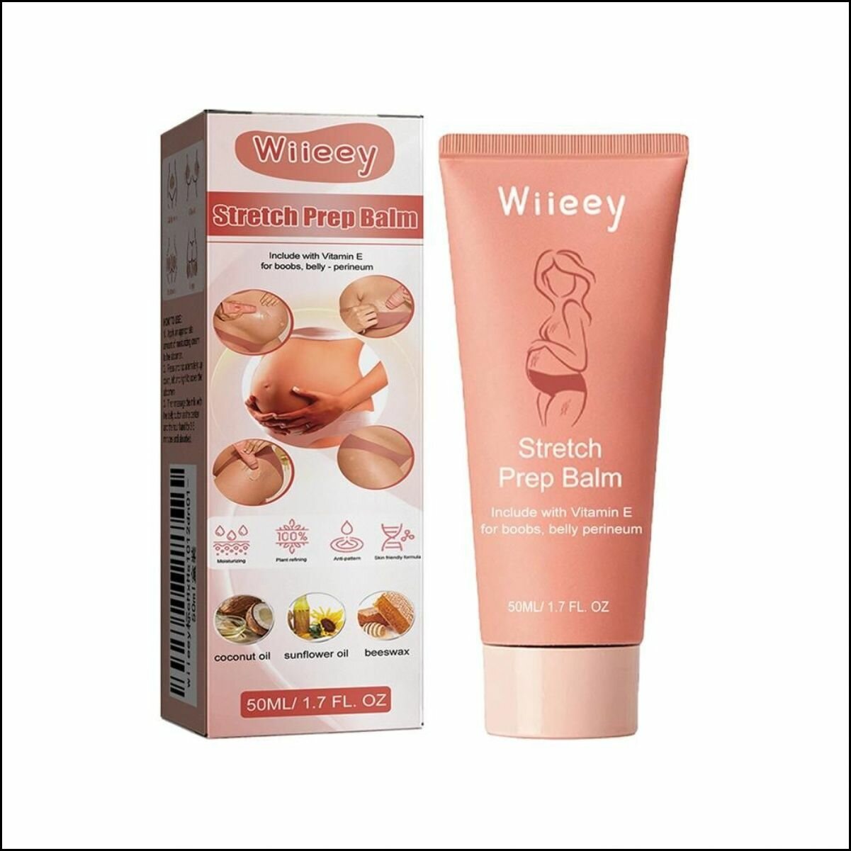 Эксклюзивный крем 50 мл для увлажнения и питания кожи, предотвращающий растяжки при беременности