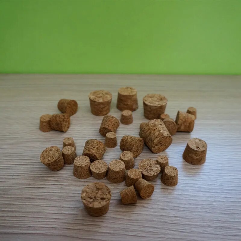 Деревянные пробки для пробирок 7.5-30 мм 16x12x12mm 200pcs