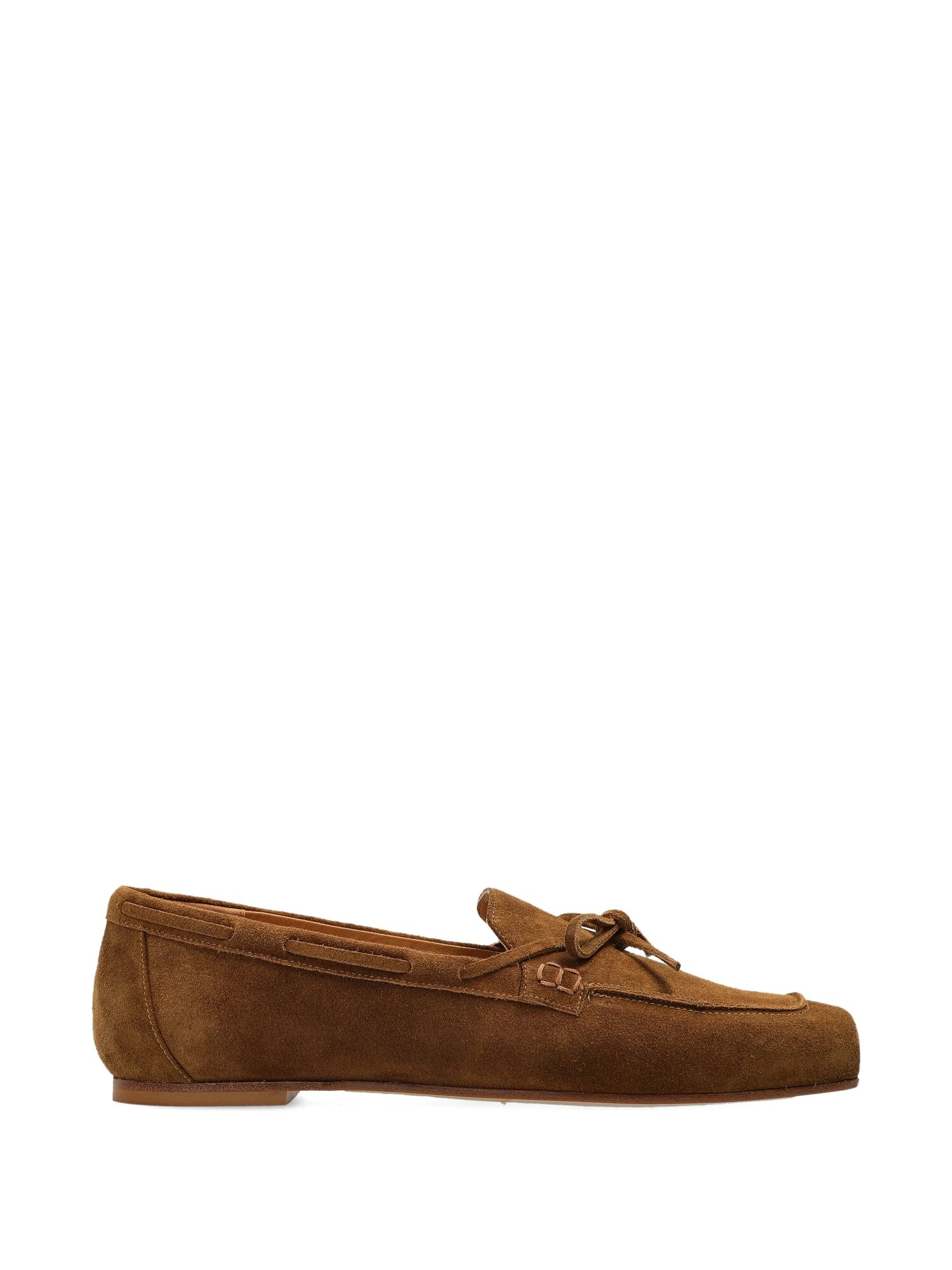 Лоферы Bow-detail suede loafers