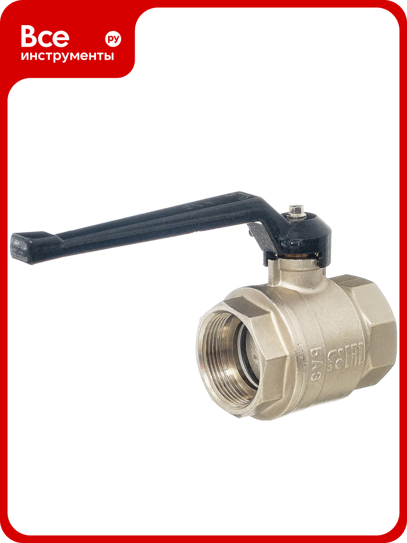 Шаровой кран БАЗ 11Б27п1 Ду50 А30 вр/вр рычаг никель PN40 серия Pro БАЗ. А30.0.50. НГП.40. Н