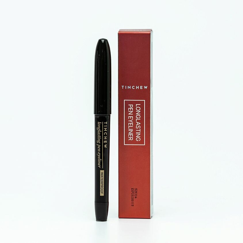 Подводка для глаз Tinchew Longlasting Pen, фломастер, водостойкая, стойкая, чёрная