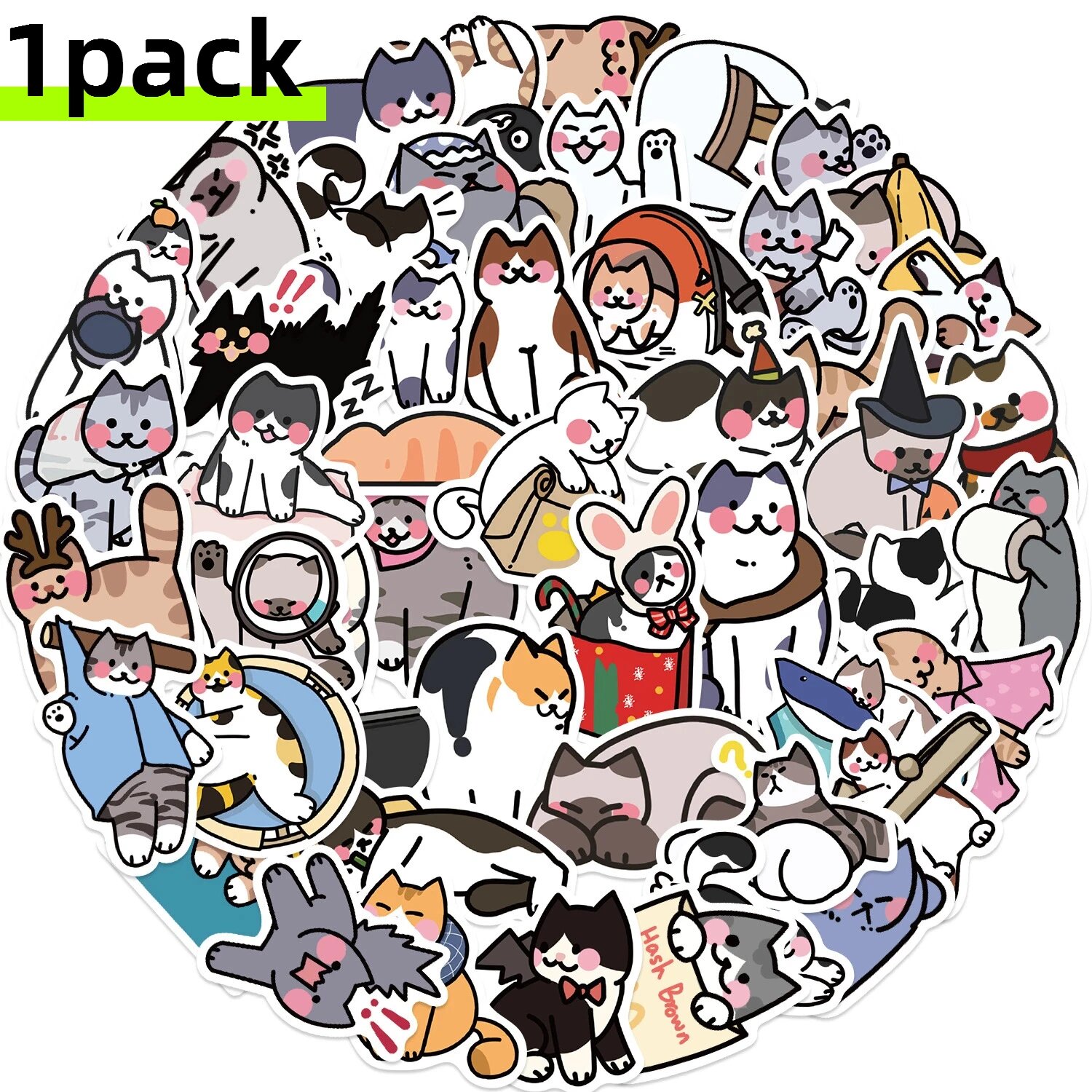 Набор Из 50 Наклеек С Мультяшными Животными, Милые Эстетичные DIY-наклейки Для Ноутбуков, Чемоданов