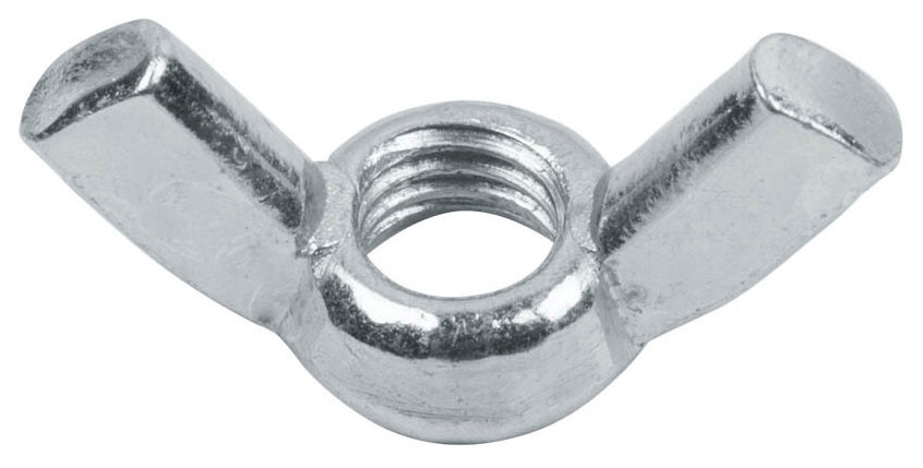 Гайка барашковая М6 (100шт) DIN315 цинк SteelRex